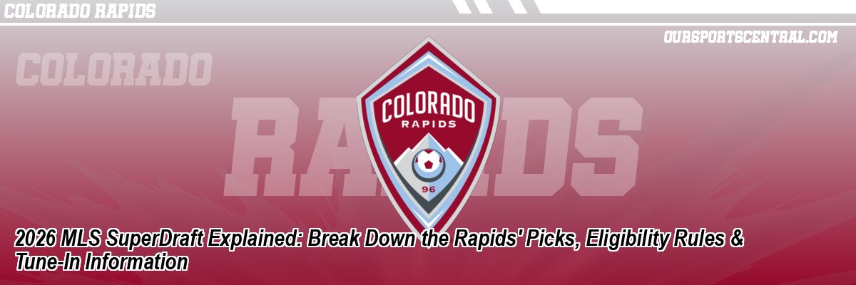 2026 MLS SuperDraft Explained: Break Down the Rapids' Picks ...
